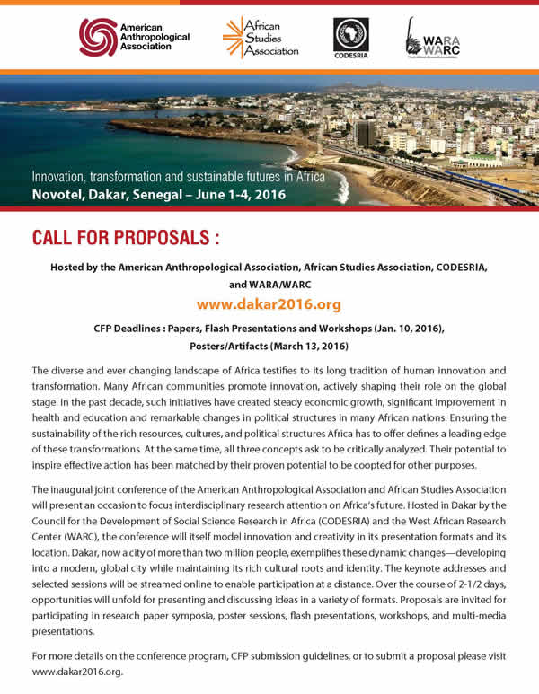 Call for Proposals – CODESRIA
