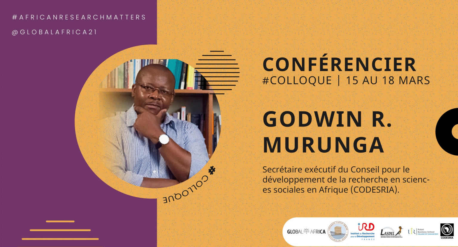Godwin R. Murunga, Speaker African Research Matters - CODESRIA