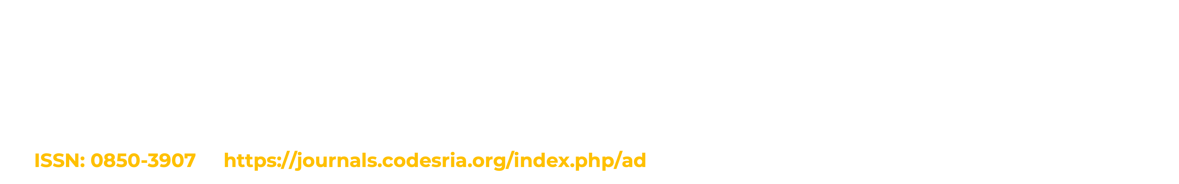 CODESRIA – Council for the Development of Social Science Research in Africa