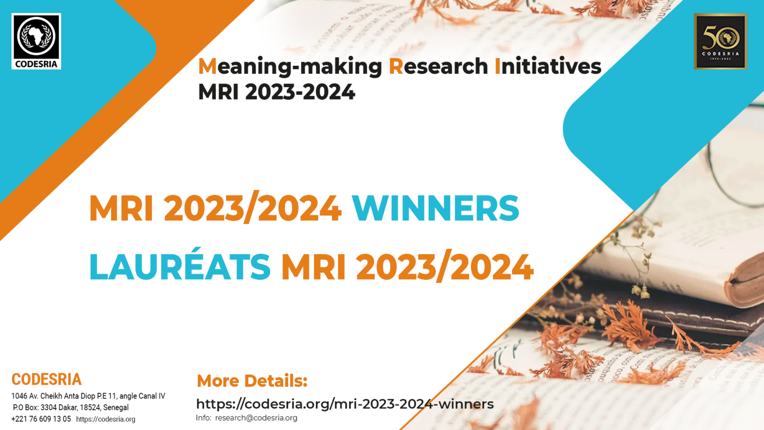 MRI 2023/2024 WINNERS – CODESRIA