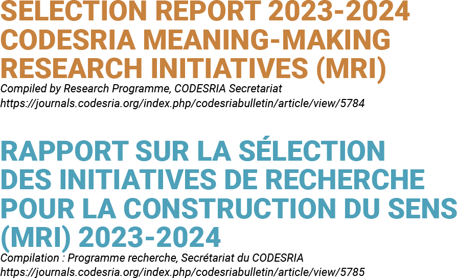 Programmes - CODESRIA